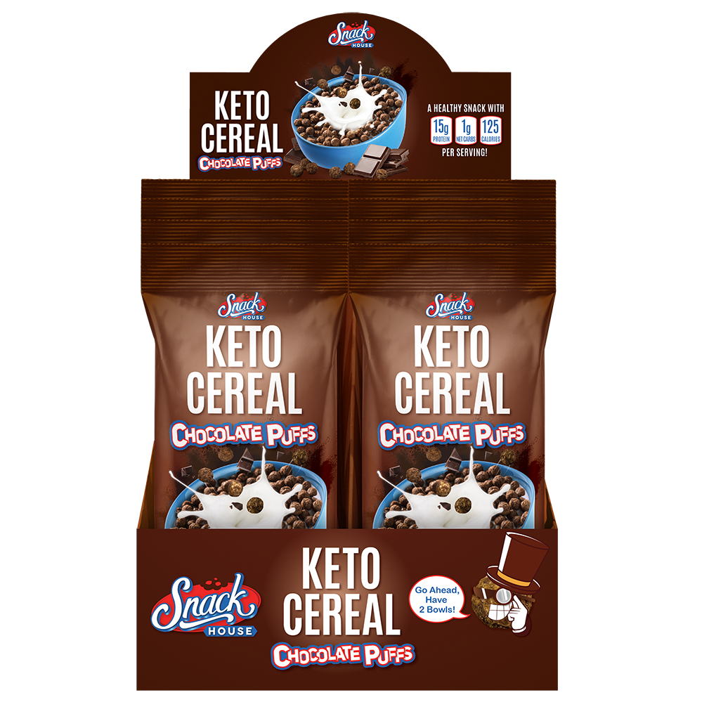 Chocolate Puffs Keto Cereal - Single Serving - 8-Pack Box — Snack House ...