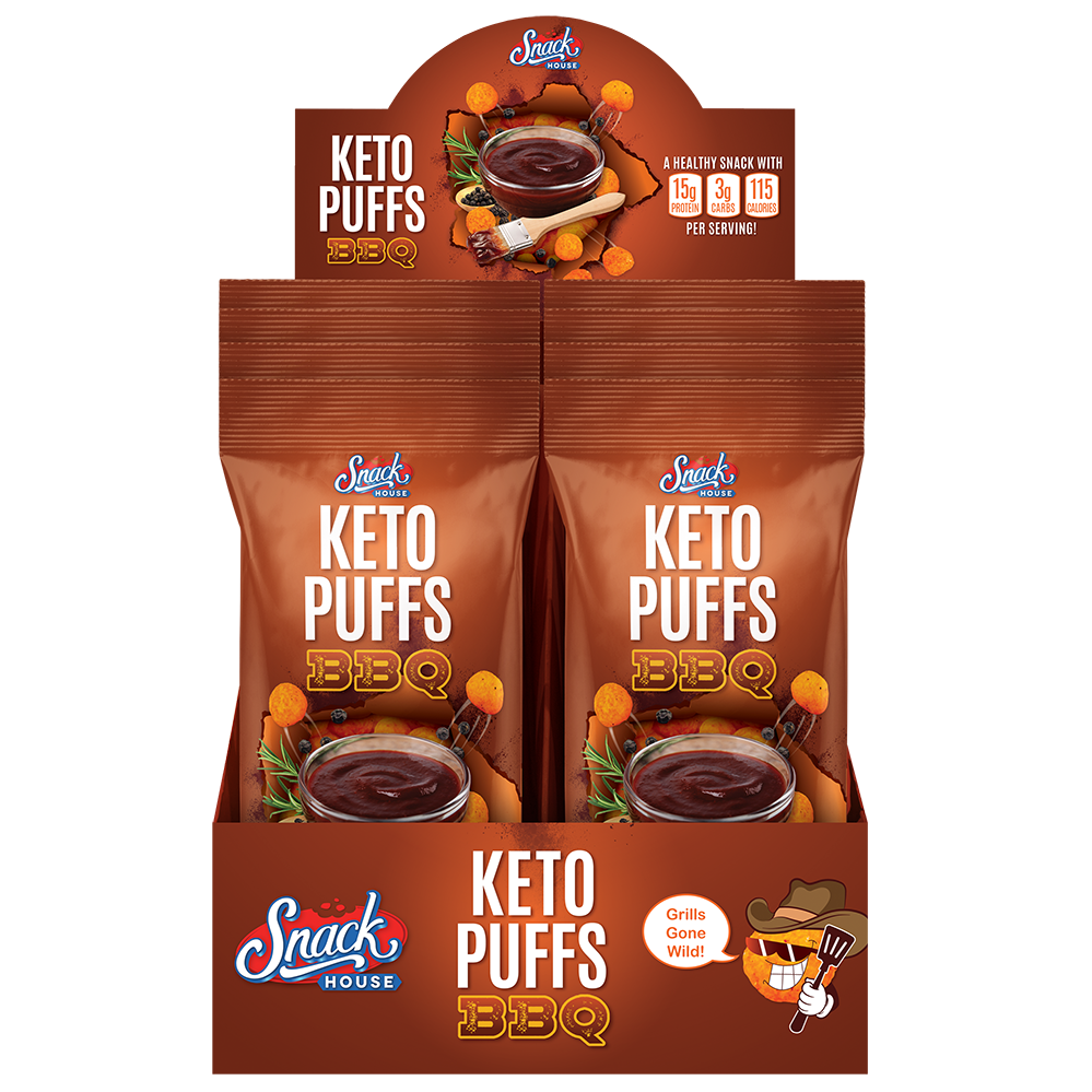 BBQ Protein Puffs Single Serving - 8-Pack Box — Snack House Foods®
